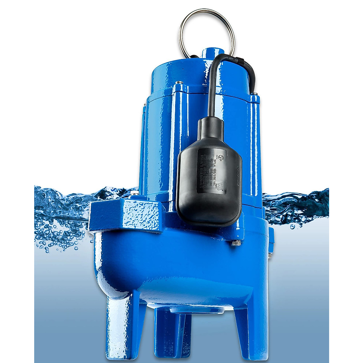 Little Giant LG-SEW75T 115 Volt, 3/4 HP, 8400 GPH Cast Iron Sewage Pump with Tethered Switch and 20-Ft. Cord, Blue, 14942662