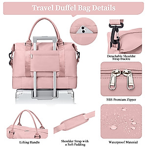 Weekender Bags for Women,Personal Item Travel Bag with Shoes Compartment,Overnight Travel Duffel Bag with Toiletry Bag