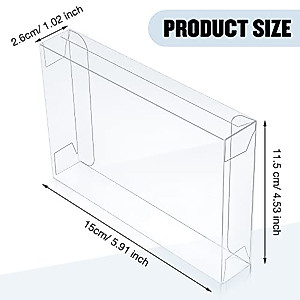100 Pack Clear Favors Boxes Plastic Gift Boxes Transparent Crystal Photo Greeting Card Storage Box Clear Fold Wrap Boxes Case for A2 Paper Envelope Letter Packaging, 4.5 x 1.0 x 5.9 Inch