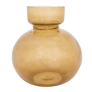 Creative Co-Op Modern Glass Vase, Olive Green