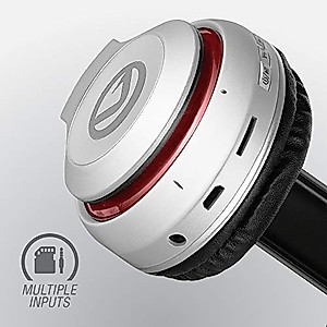 Volkano Impulse Series True Wireless Stereo Headphones - Bluetooth Connected Wireless Headphones with Multi-functional Buttons - Folding Bluetooth Headphones with Microphone, Wireless Headphones White