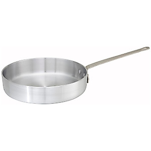 Winware ASET-5 Professional 5 Quart Aluminum Saute Pan, Silver