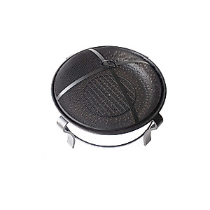 LEEKOUS Owen Park Round Wood Burning Fire Pit，Outdoor fire, 28'' L x 28'' W x 19.68'' H