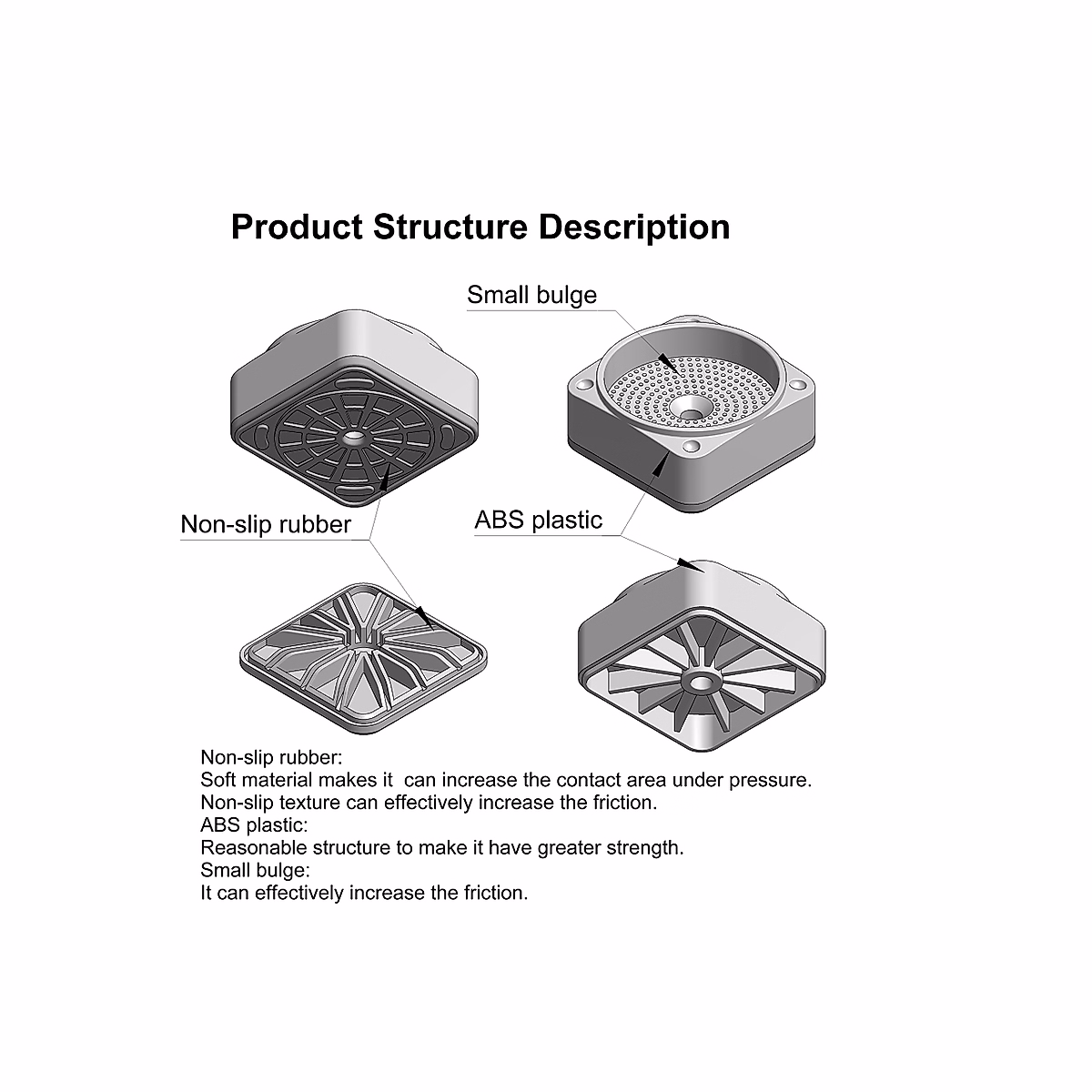 Baby Gate Wall Cups, Dog Gate Wall Protection Guard Prevent Damage from Wall Surface, Door, Wooden Stairs(4 Pack)