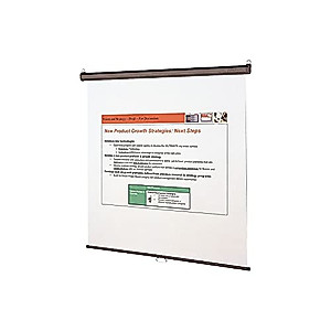 Quartet Wall and Ceiling Projection Screen, 60 x 60 Inches (660S),White/Black