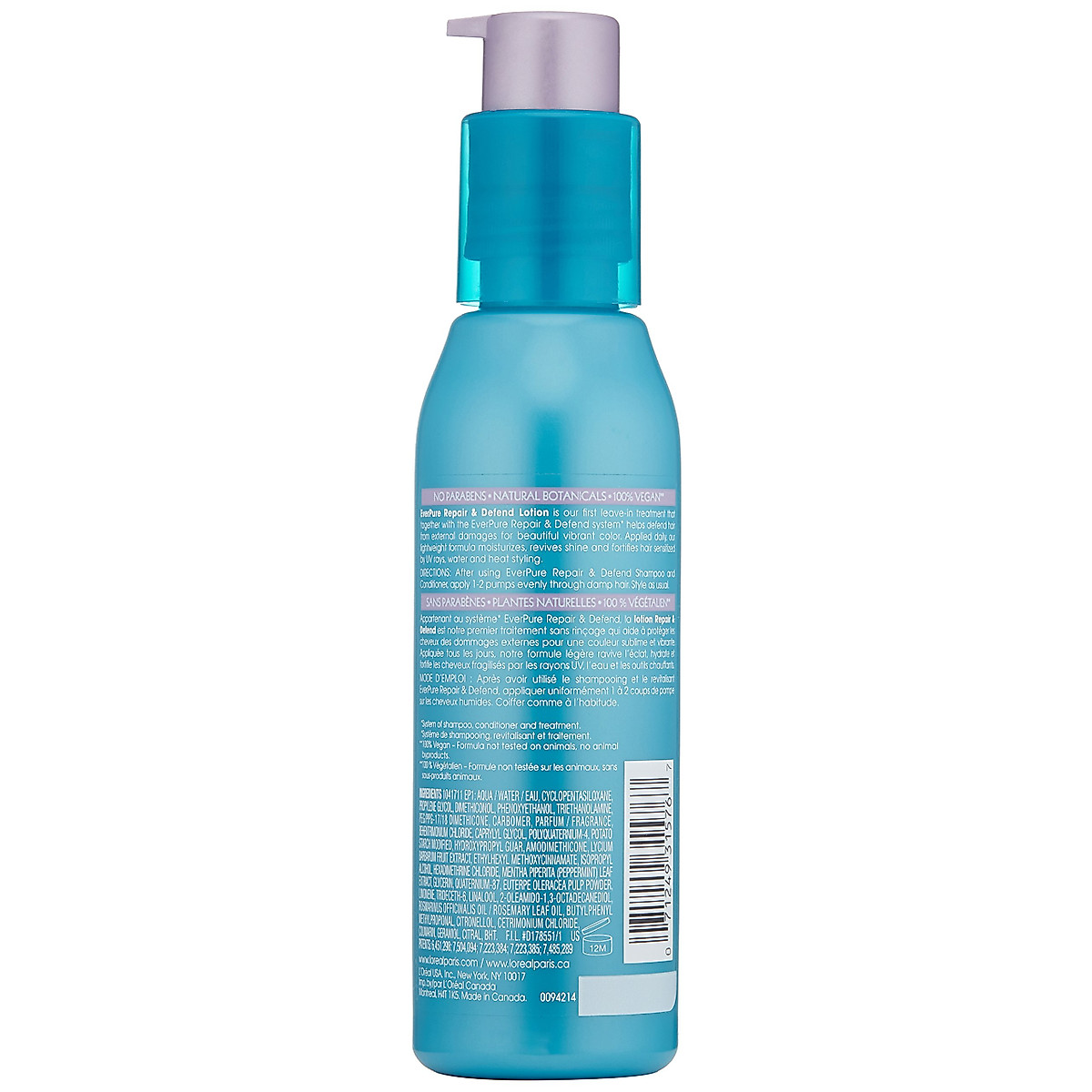 L’Oréal Paris Hair Care Expertise Everpure Repair and Defend Leave in Treatment, 4.2 Fluid Ounce