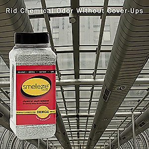 SMELLEZE Natural Chemical Odor Remover Granules: 2 lb. Bottle. Perfect for Floors & Outdoor Chemical Smells