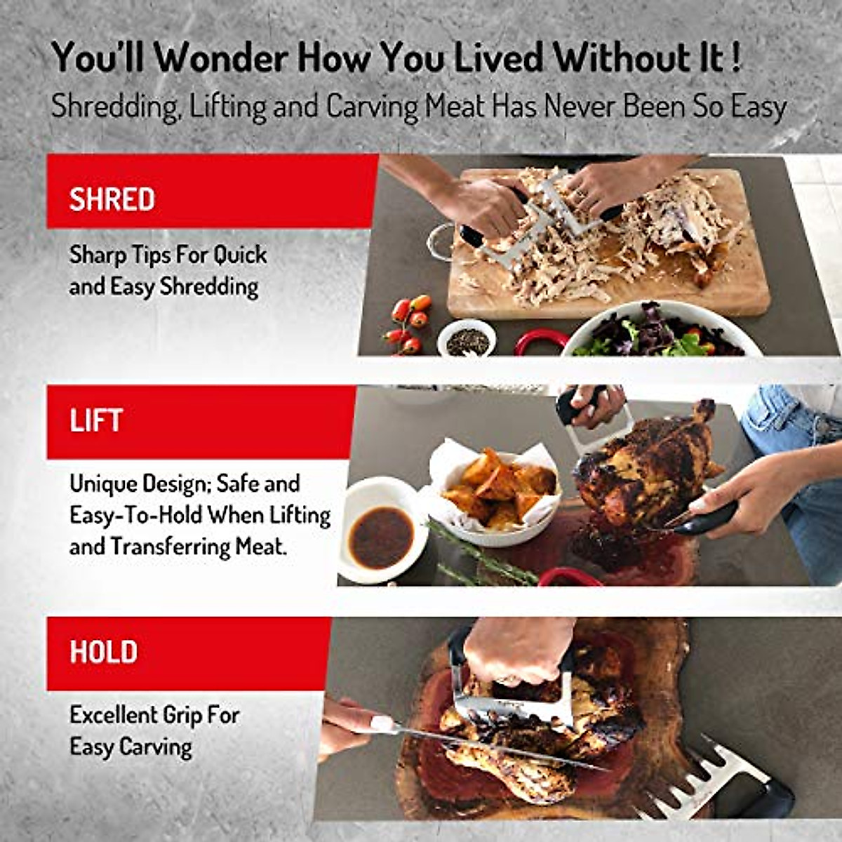 Premium Meat Injector Kit - Syringe | 3 Marinade Injector Needles | 2 Meat Claws | Cleaning Brushes - Quality 304 Food Grade Stainless Steel - Carry Case - Magnetic Meat Smoking Guide