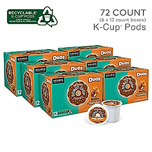 The Original Donut Shop Nutty Caramel, Single-Serve Keurig K-Cup Pods, Flavored Light Roast Coffee, 72 Count