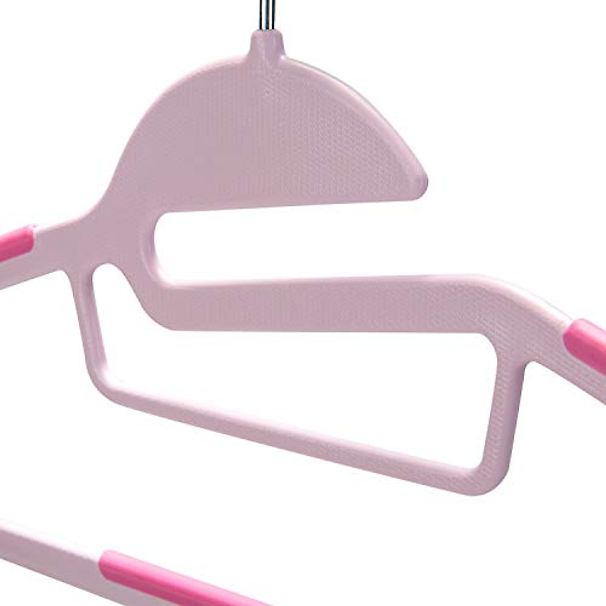 Simplify Kids 12 Pack Collar Ultimate Hangers, Non Slip Slim Space Savers, No More Stretching Baby Clothes, Pink, 3229-PINK