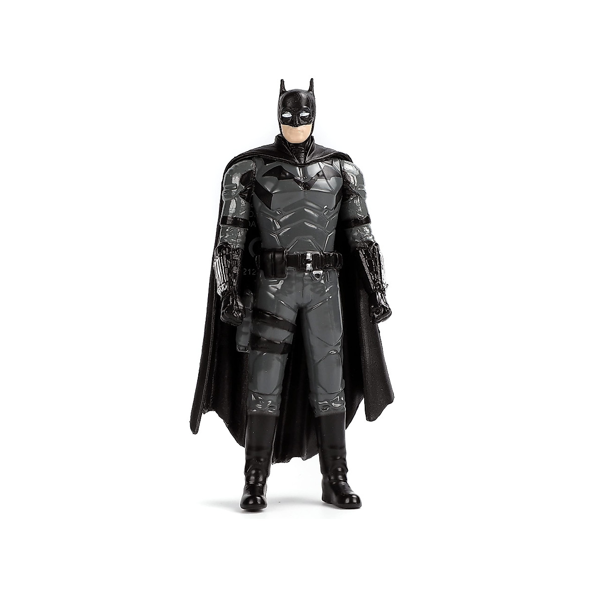 Jada Toys DC Comics The Batman 1:18 Batmobile with Lights Die-cast Car & 3.75" Batman Figure, Toys for Kids and Adults,Black