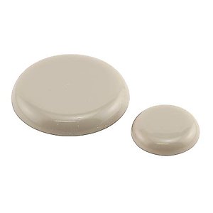 Prime-Line MP752901 inch and 1-3/4 inch Adhesive Round Beige Plastic Sliders for Table and Chairs (20-Pack)