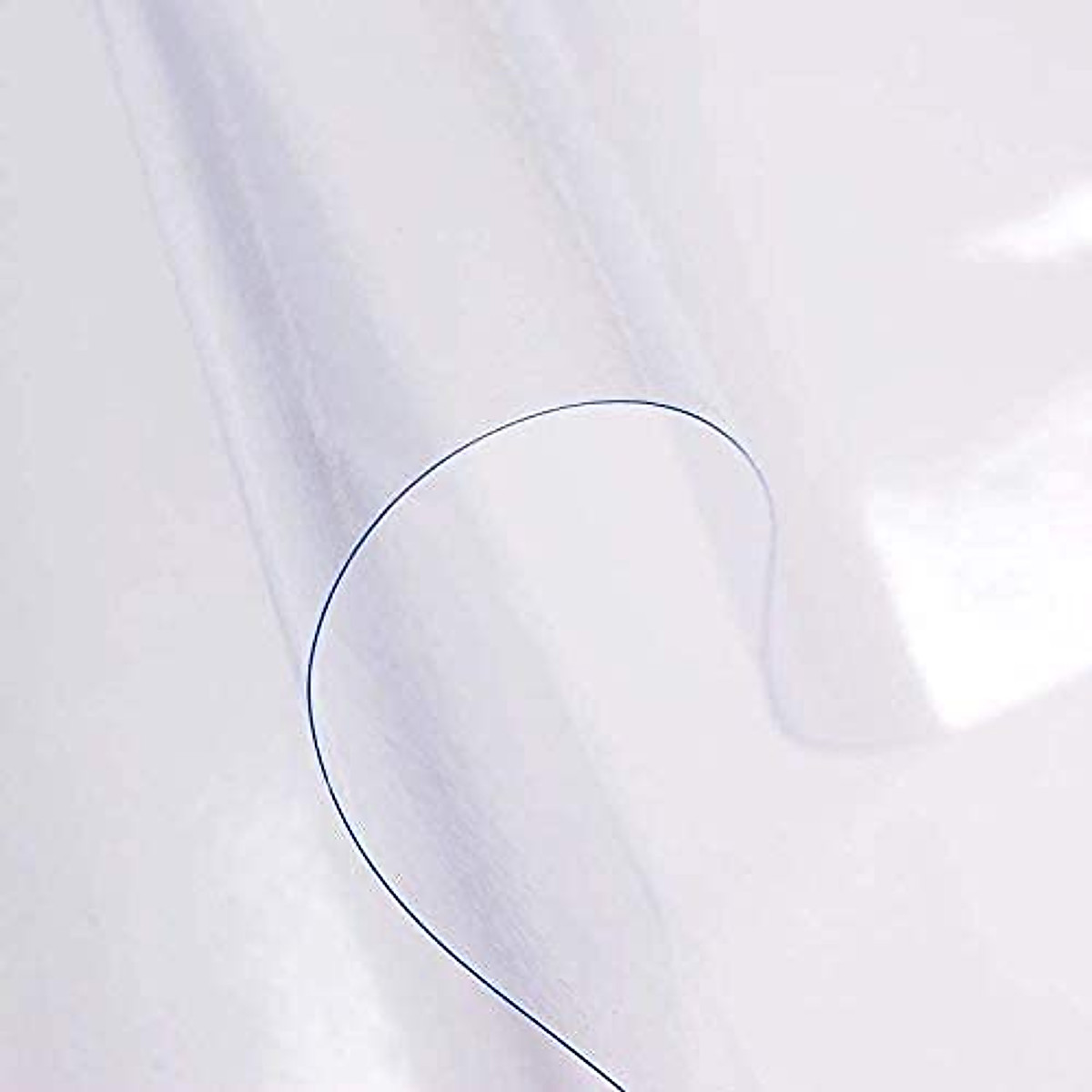 sancua Clear Plastic 100% Waterproof Round Tablecloth - 70 Inch - Vinyl PVC Table Cloth Protector Oil Spill Proof Wipe Clean Table Cover for Dining Table, Parties & Camping, Crystal Clear