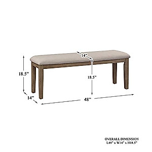 Homelegance Dining Bench, Brown