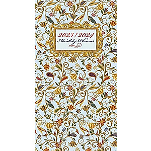 Tuscan Delight | 2023-2024 3.5 x 6.5 Inch Two Year Monthly Pocket Planner Calendar | Foil Stamped Cover | BrownTrout | Stationery Elegant Exclusive