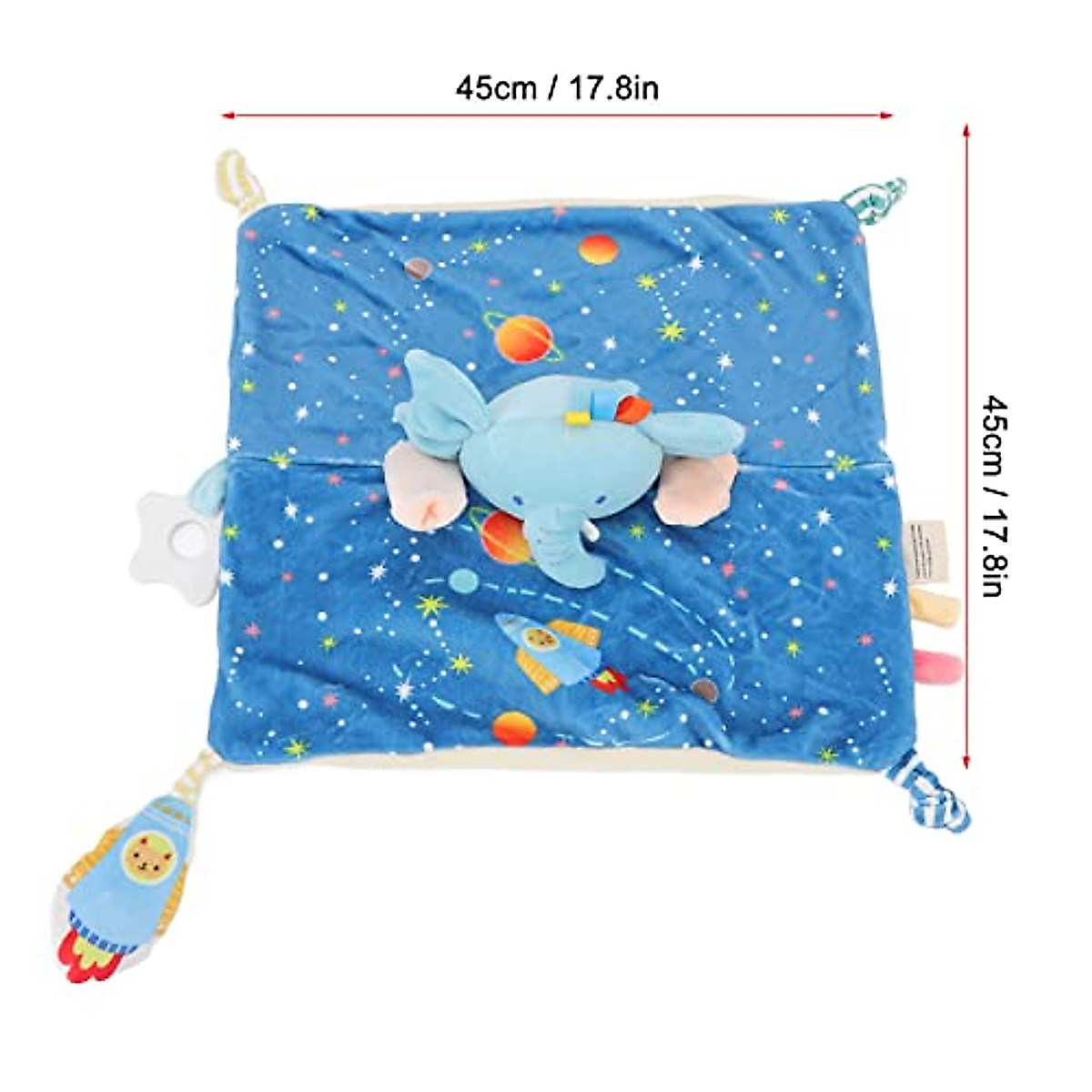 Elephant Security Blanket, Fine Workmanship Puzzle Baby Blankets Unisex Small Lightweight Cute Elephant for Baby Carriage for Baby for Infanette