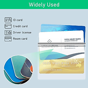 Plastic Horizontal Badge Holder Clear - Coideal 36 Pcs Thick Name Tag ID Card Holders Protector Transparent Sleeves with Waterproof Resealable Zip