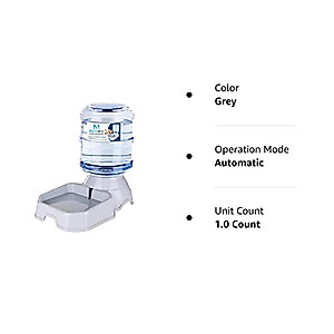 Automatic Dog Water Bowl with Wide Bowl for Dogs Cats Small Pets Under 30 lbs, 1 Gallon 3.8 Liter Capacity Replendish Gravity Waterer with Safety Twist Lock Opening, Dog Food Recipe eBook Included