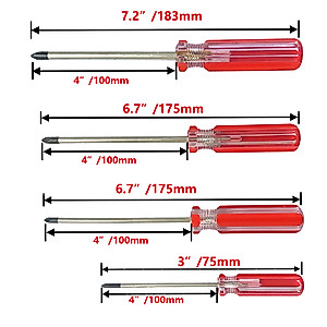 Rannb Triwing Screwdriver Set Magnetic Point Y Tip 4 Sizes 3mm, 4mm, 5mm, 6mm - 4pcs