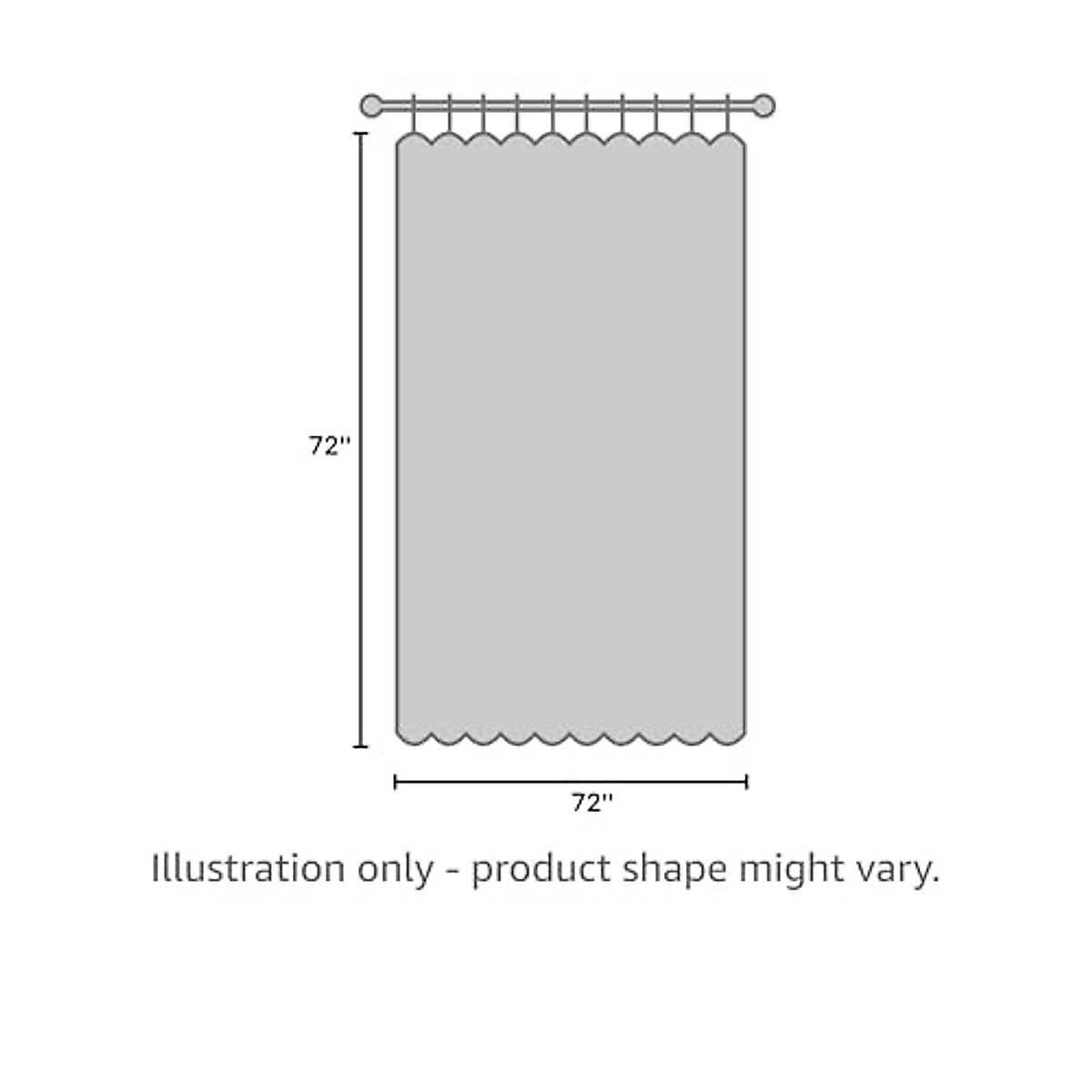 Horizon Home Essentials Modern Luxury Geometric Shower Curtain for Bathroom (White and Grey)