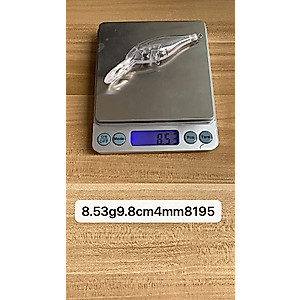 10PCS Unpainted Lure Blanks 8.53g 9.8cm with 4mm Free Fishing Eye Crankbait Baits Simulation Blank Body Clear Hard Baits Trout Salmon Minnow Lure Popper Lures Topwater Freshwater 8195