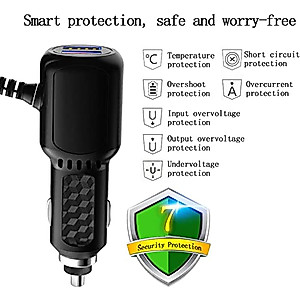 Dash Cam Charger 2023 Upgraded USB-C Car Charger with Dual USB Port Compatible with, Rexing, Byakov, AKASO, Crosstour, Trekpow, Pruveeo, OldShark, Garmin and Most Other Dash Cam (11.5ft)