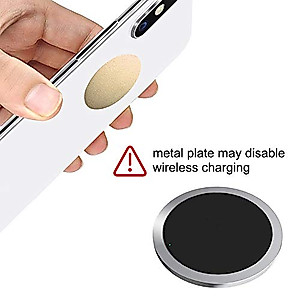 SENHAI 8 pcs Phone Car Mount Metal Plate with Adhesive for Magnetic Cradle-Less Mount, 4 Rectangular and 4 Round - Black, Silver, Gold, Rose Red