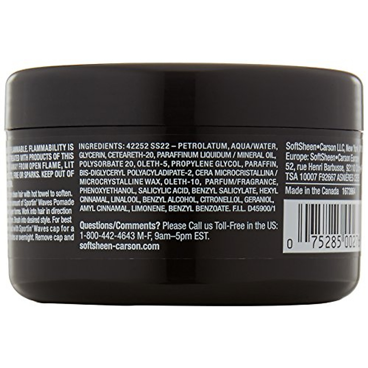 SoftSheen-Carson Sportin' Waves Gel Pomade with Wavitrol III, 3.5 oz