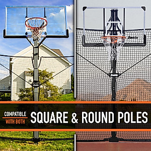 Franklin Sports Defender Net Pro – 10ft. x 8ft. Rebounder – Easily Fold and Quick Install – Defensive Net System, Black