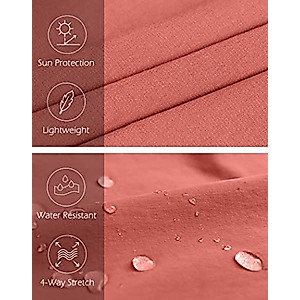 G Gradual Women's 5" Hiking Cargo Shorts Quick Dry Athletic Shorts for Women with Pockets for Golf Workout Walking(Brick Red M)