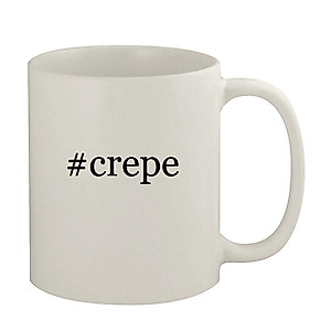 Knick Knack Gifts #crepe - 11oz Ceramic White Coffee Mug, White