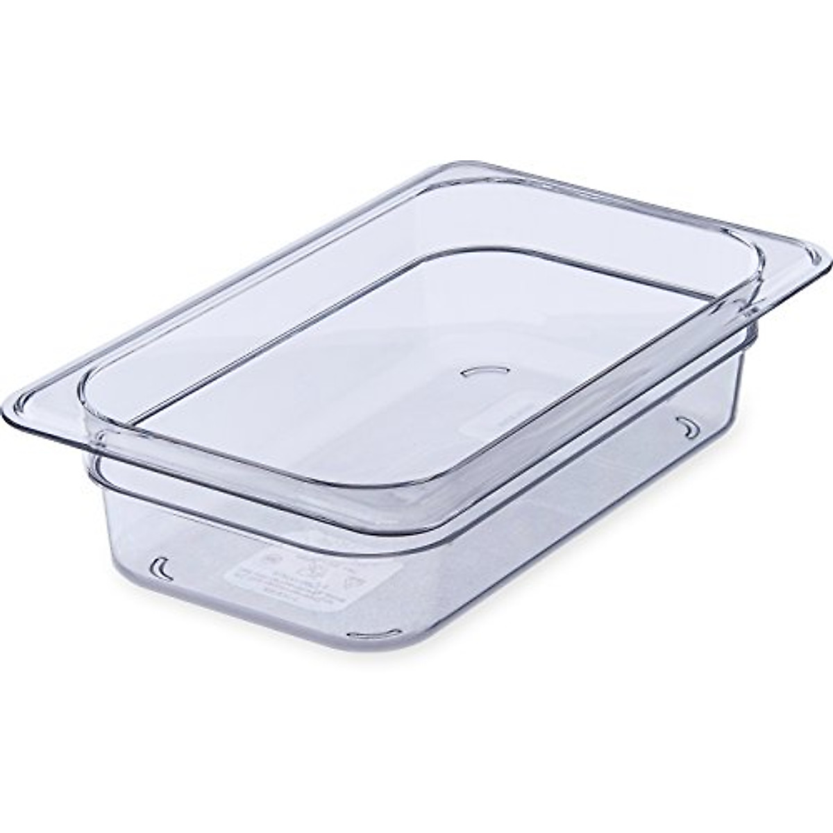 Carlisle FoodService Products Plastic Food Pan 1/4 Size 2.5 Inches Deep Clear
