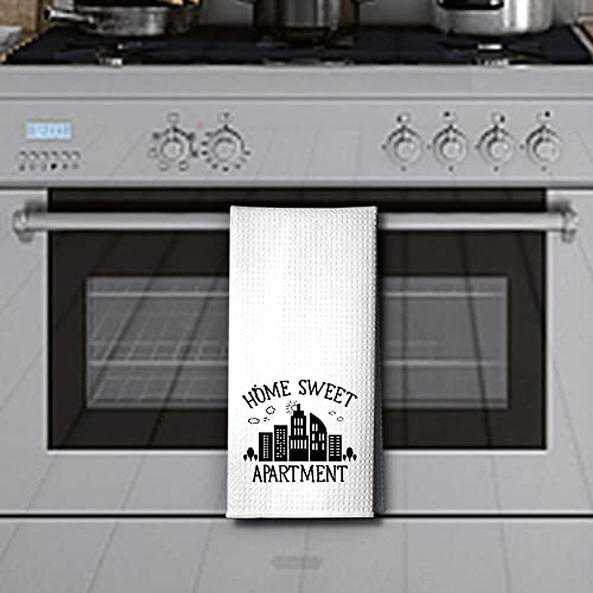 Hafhue Home Sweet Apartment Kitchen Towel, Funny Kitchen Towel Gifts for Women Sisters Friends Mom Aunts, Housewarming Gift for Women Hostess, New Home Gift for Women, Hostess Gifts