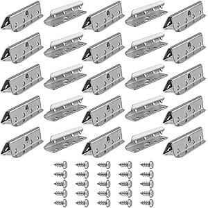 Cornucopia Brands Metal Chair Webbings Clips (25-Pack); Replacement Upholstery Furniture Clamps w/ Screws Included