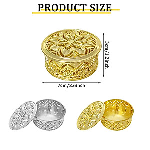 Kukiwhy 12 PCS Gold Silver Round Candy Boxes,Wedding Favor Boxes Candy Hollow Jars Candy Storage Boxes Gift Boxes for Wedding Baby Shower Christmas Birthday Party