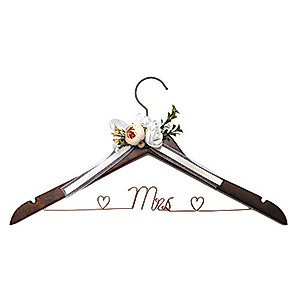 Wedding Dress Hanger, Wife Hanger, Bride Hanger, Bride Wedding Gift, Wooden and Steel Wire Hanger