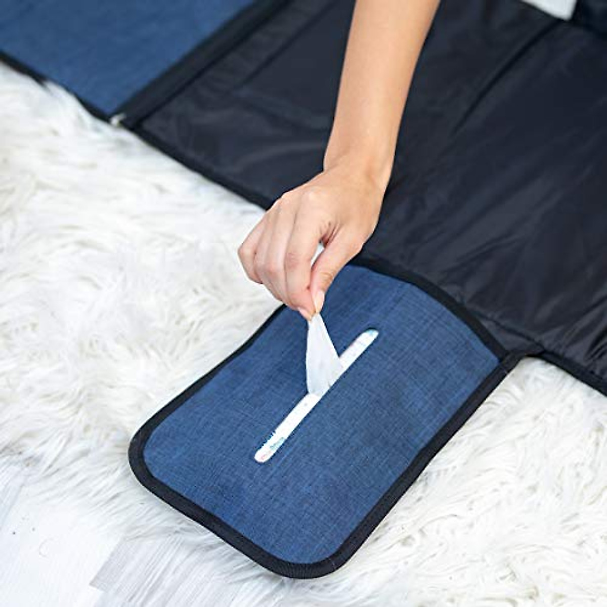 Portable Changing Pad Diaper Bag – Premium Quality Baby Changing Pad Baby Diaper Bag – Sleek, Chic, Zip-Apart Portable Diaper Changing Pad Diaper Clutch w/Zip Storage, Smart Handles and Wipe Pockets!