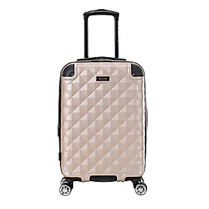 Kenneth Cole Reaction Diamond Tower Collection Lightweight Hardside Expandable 8-Wheel Spinner Travel Luggage, Rose Champagne, 20-Inch Carry On