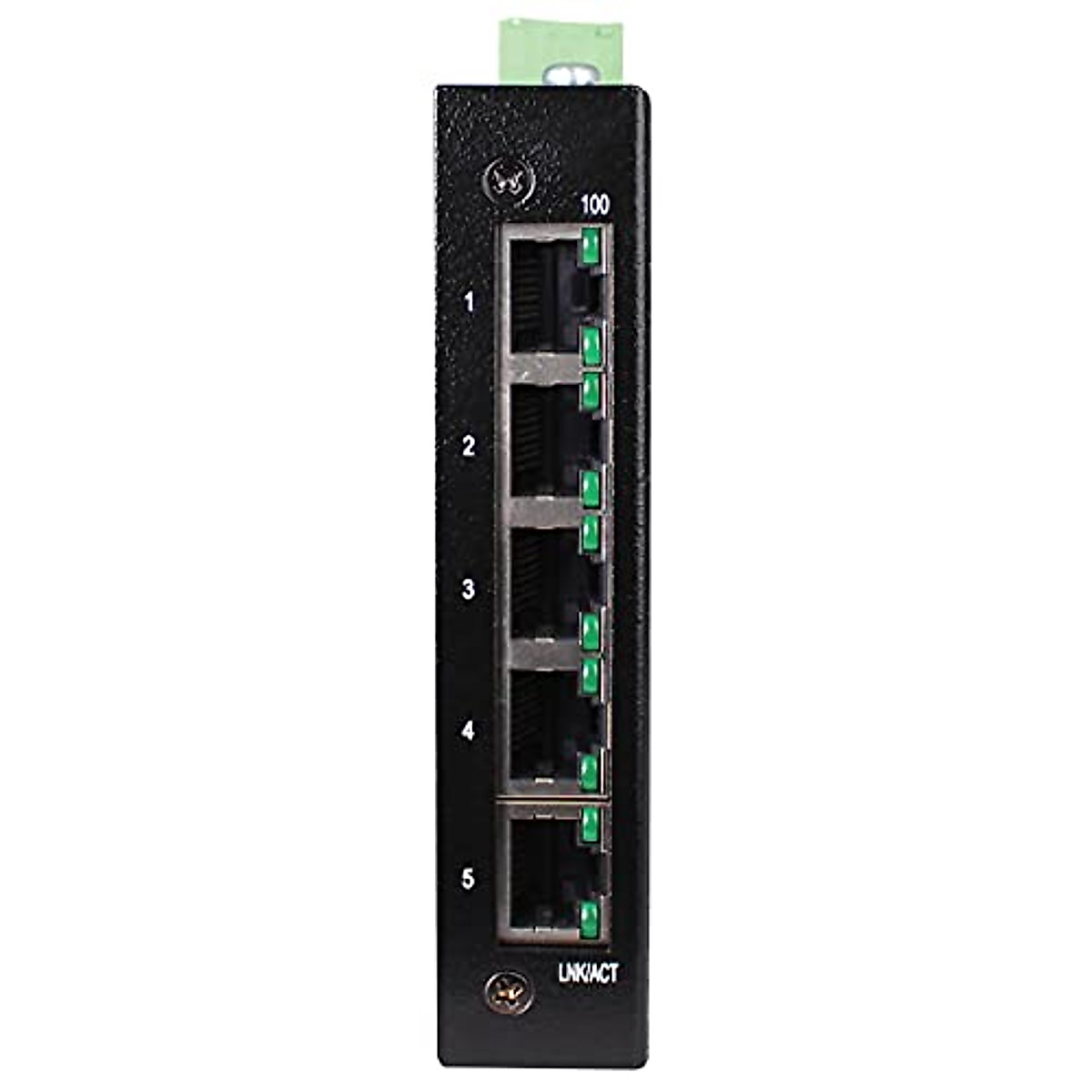 Tripp Lite Industrial 5 Port Ethernet Network Switch 10/100/1000 Mbps -40° to 167°F Temperature Range Unmanaged Splitter TAA Compliant DIN/Wall Mount (NGI-U05)