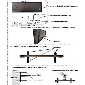 PENGKE Floating Wall Shelves Set of 2,Wall Mounted Floating Shelves Ledge 16 Inch Long, Picture Shelving Ledge with Storage, Modern Design for Home Decor