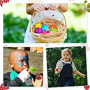 HyDren 24 Pieces Easter Egg and Spoon Race Game Egg Spoon Race Game Sets Egg and Spoon Relay Game Easter Eggs Hunt Game Outdoor Lawn Games