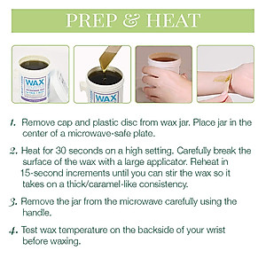 Clean + Easy Sensitive Microwave Kit for Face & Body, All-in-One Waxing Essentials for Full Body Hair Removal Treatment, Soft Wax, Easy to Prepare, Convenient to Use, Safe for Delicate Skin, 10-Pc