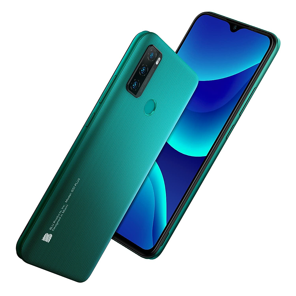 BLU G51 Plus | 2021 | All Day Battery | Unlocked | 6.5” HD+ Infinity Display | 64 GB | Triple 13MP Camera | US Version | US Warranty | 3/64GB | Green