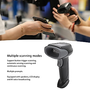 Bar Code Scanners, Barcode Scanner Wired Handheld Scanner Qr Code Scanner USB 2.4G Handheld 1D 2D QR Barcode Scanner for Store Supermarket Warehouse