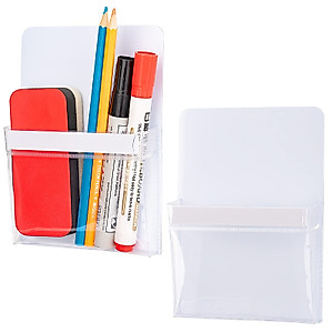 CHUNNIAO Magnetic Pencil Holders,Whiteboard Accessory Strong Magnets,Storage Pen Pocket for Your Fridge, School Locker, Office cabinets