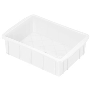 PATIKIL 10"x7"x3" Plastic Lab Tray, Rectangle Utility Stackable Box Crafts Organizer White for Tools Storage