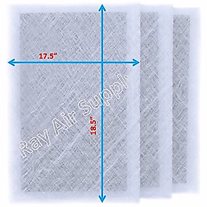 RayAir Supply 20x20 Dynamic Air Cleaner Replacement Filter Pads 20X20 Refills (3 Pack) White