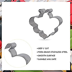 Fangleland Bee Themed Cookie Cutters, 8 Pack Bumble Bee Baking Molds Stainless Steel Biscuit Sandwich Cake Cutter Set for Baby Shower Party Supplies Favors