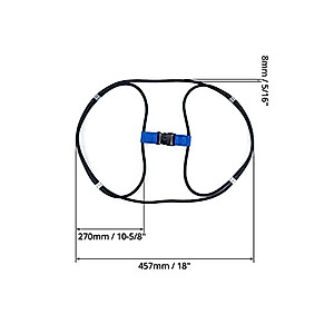 QWORK Trash Can Lock, 2 Pack Closed Garbage Lid Lock, for 30 - 50 Gallon Outdoor Trash Can, Bungee Cord Heavy Duty Animal Proof Trash Lid Lock for Dogs, Bears, Raccoons, Opossums