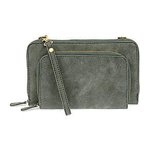 Joy Susan Women’s Brushed Mini Convertible Zip Around Wristlet
